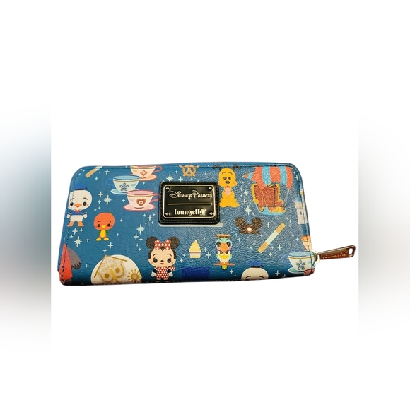 Loungefly | Bags | Dinsey Parks Icons Chibi Characters Loungefly Wallet ...